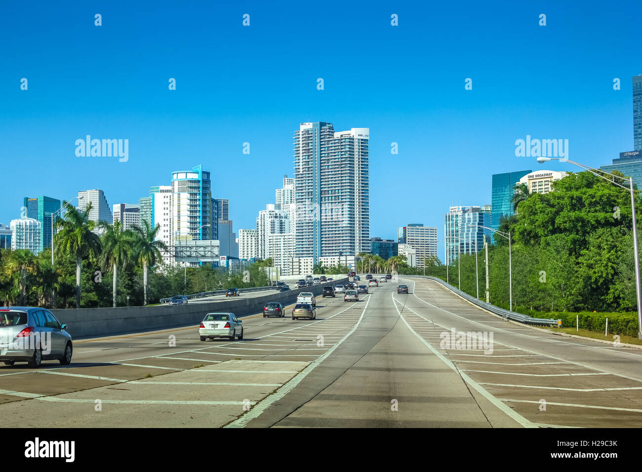 Driving to Miami Florida Stock Photo - Alamy