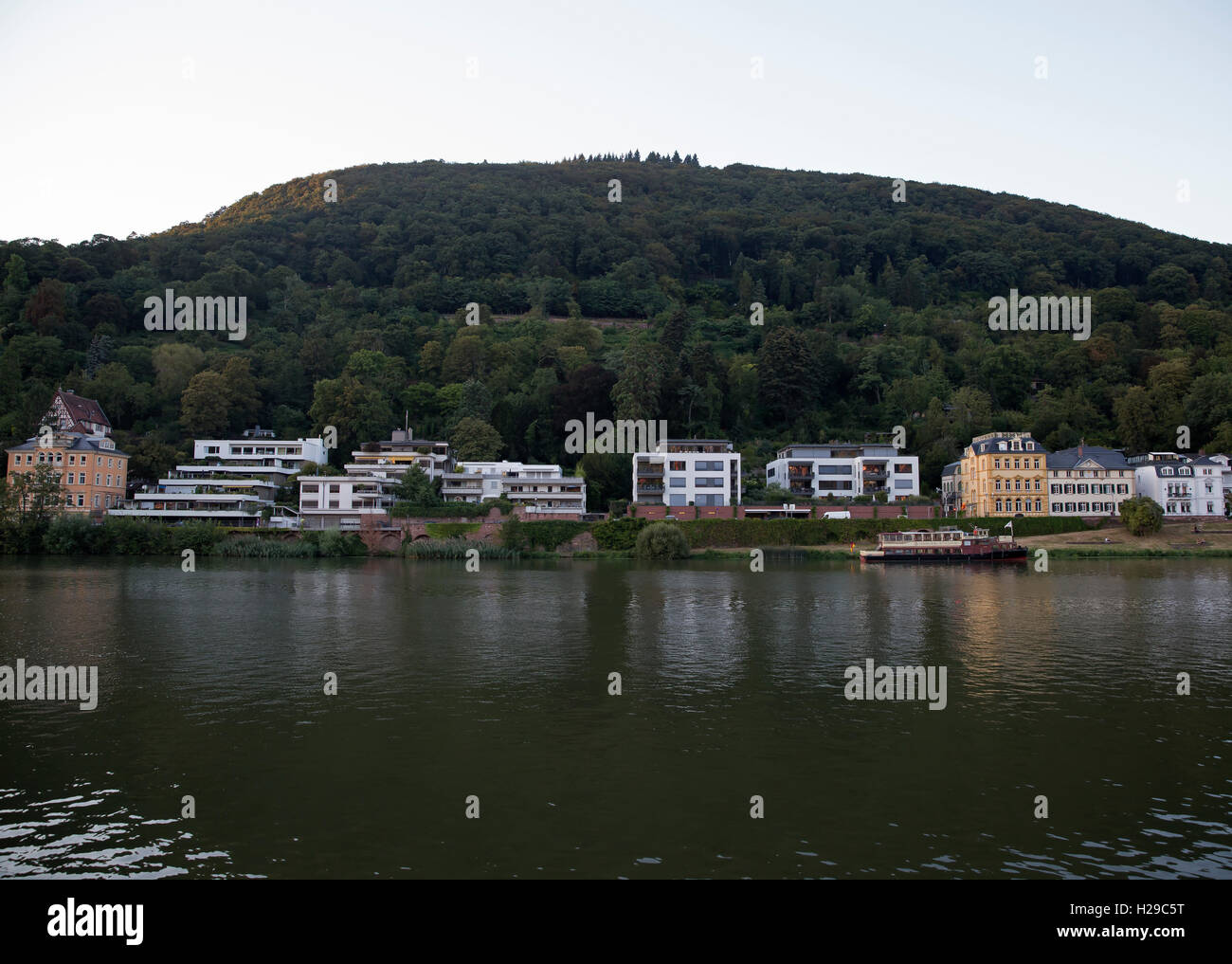 View across the River Nekar In Heidelberg Germany Stock Photo - Alamy