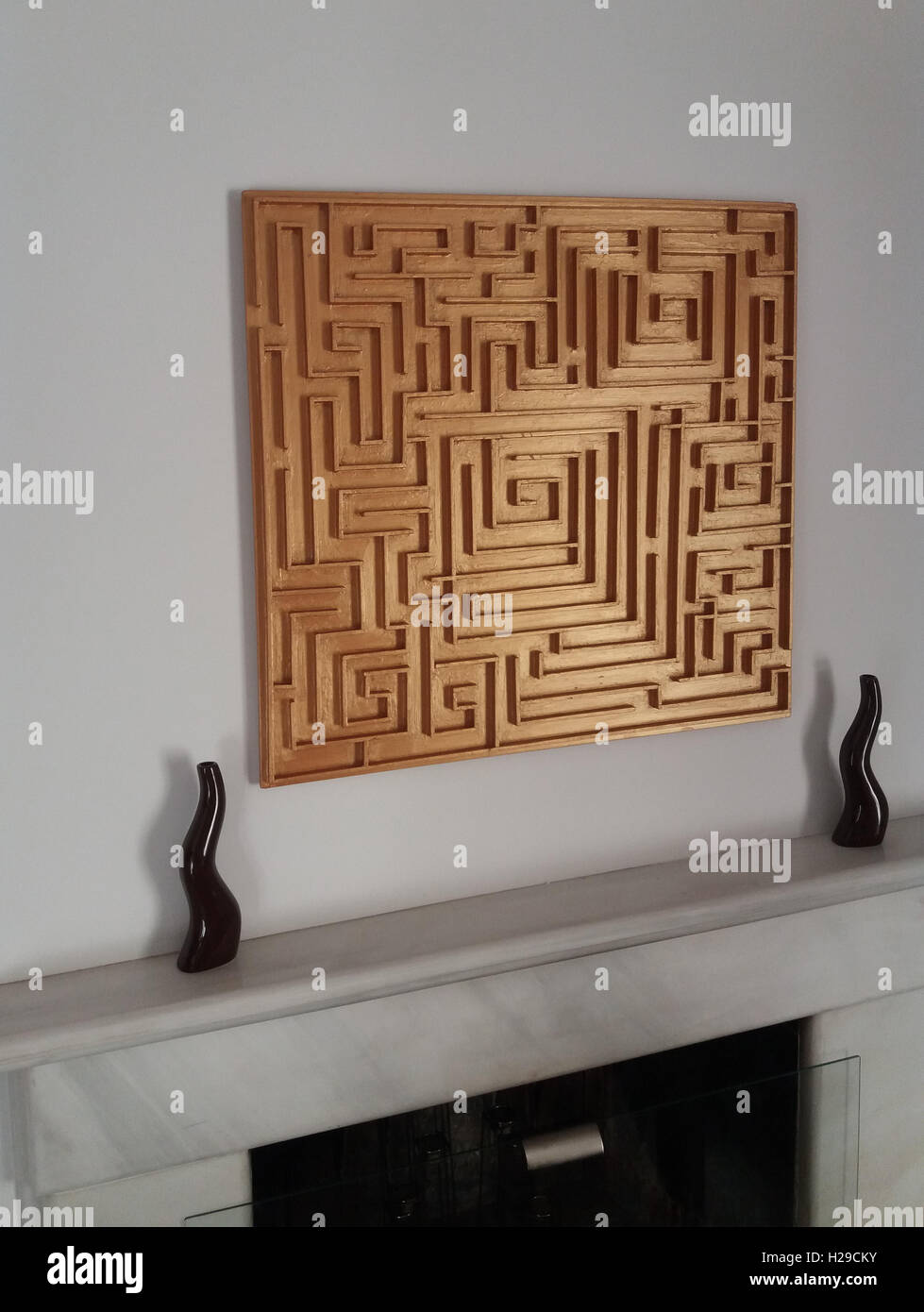 Pictures taken during the construction of handmade wooden labyrinths ...