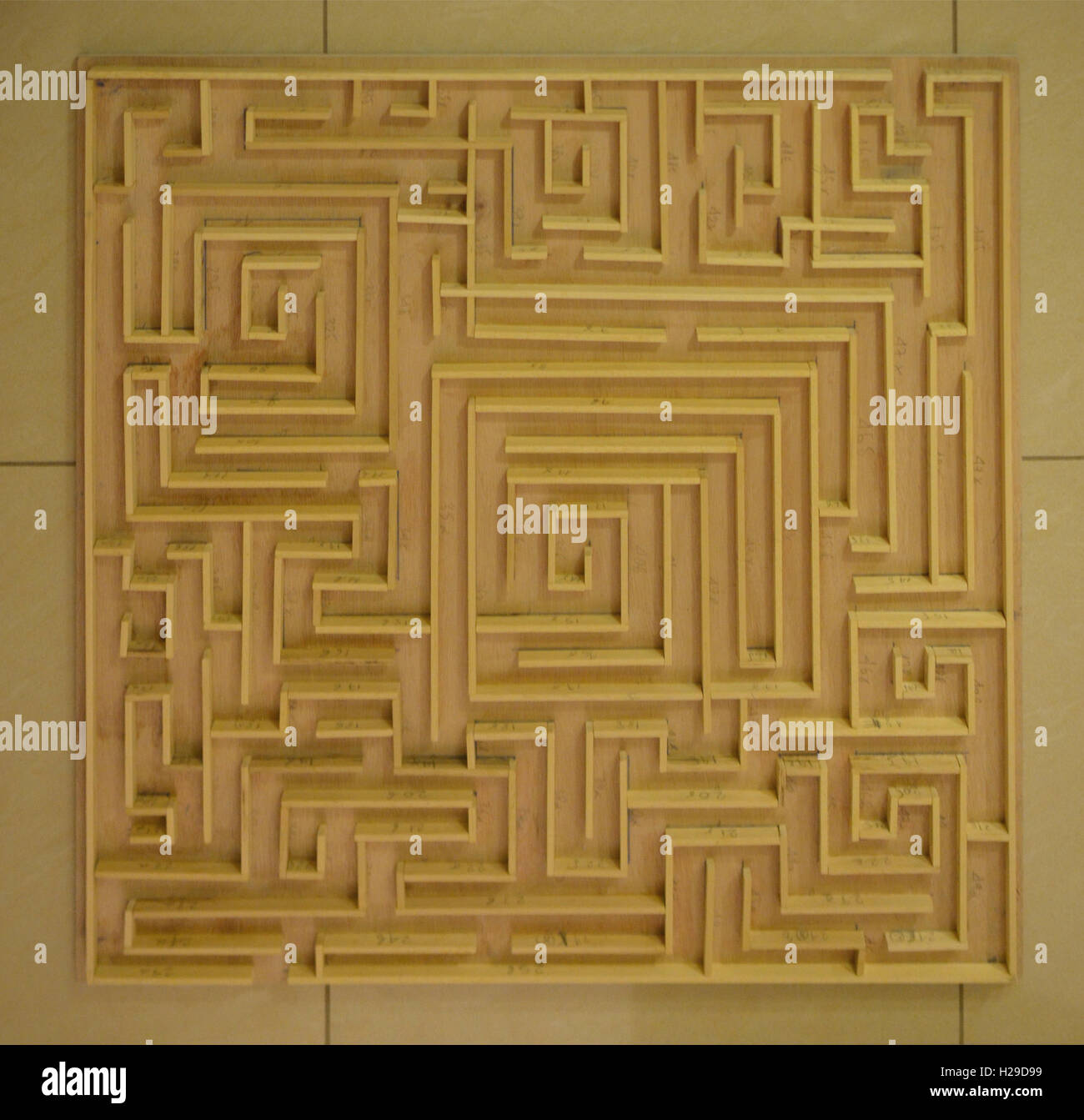 Pictures taken during the construction of handmade wooden labyrinths ...