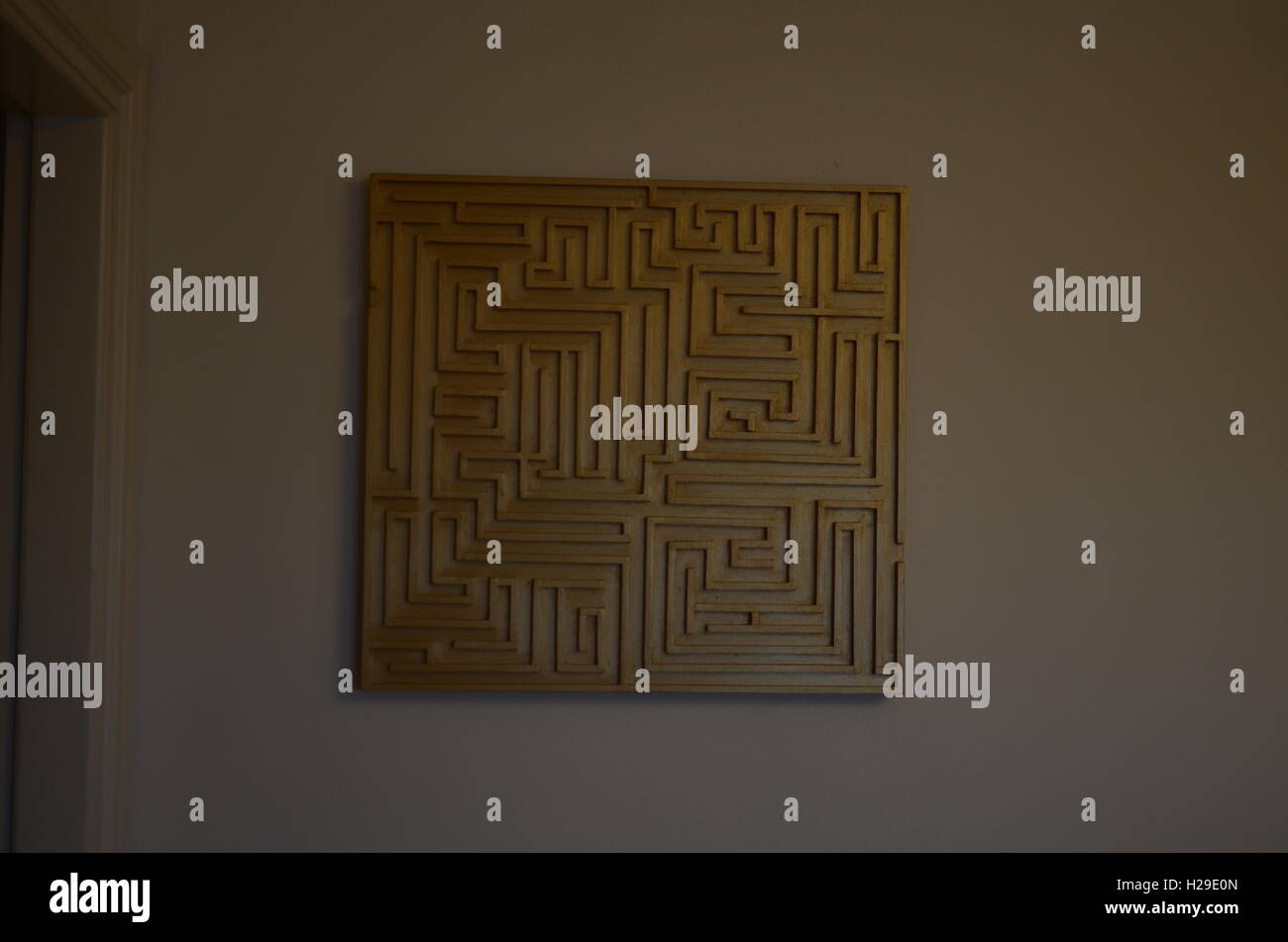 Pictures taken during the construction of handmade wooden labyrinths ...