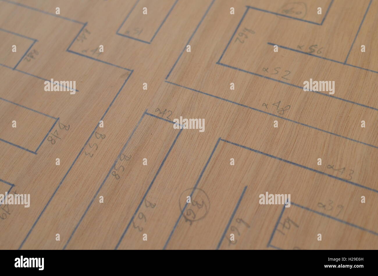 Pictures taken during the construction of handmade wooden labyrinths ...