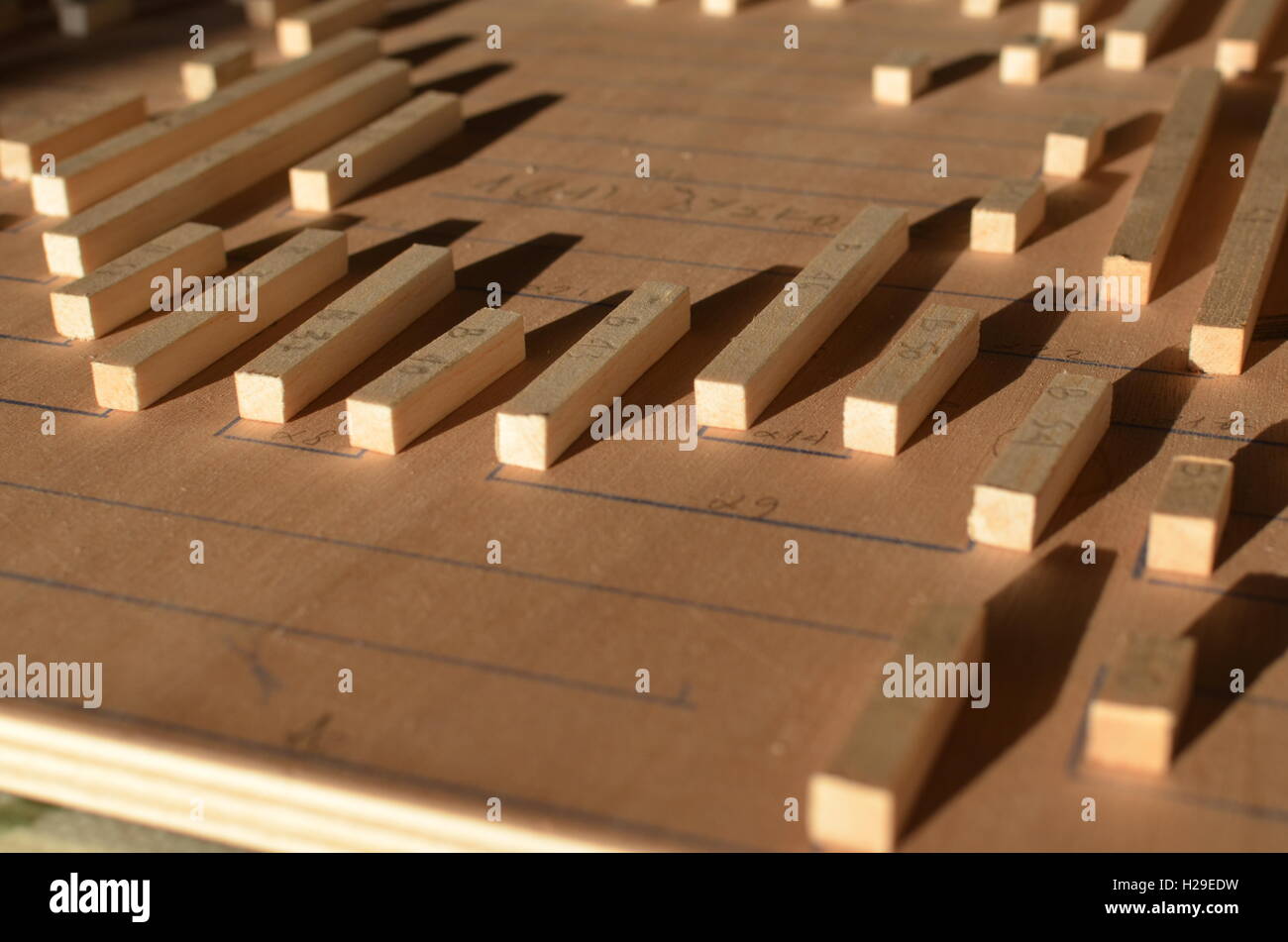 Pictures taken during the construction of handmade wooden labyrinths ...