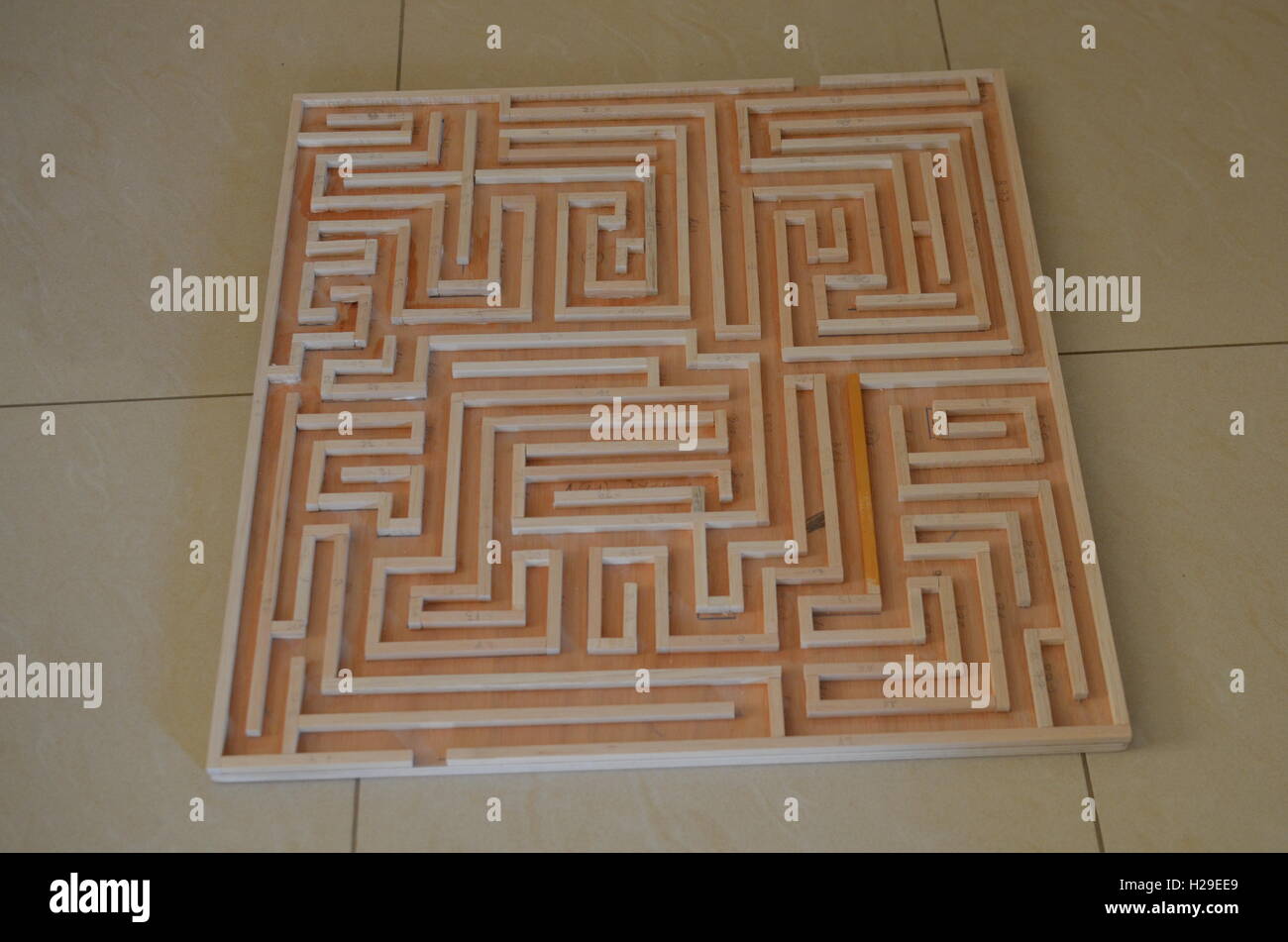 Pictures taken during the construction of handmade wooden labyrinths ...
