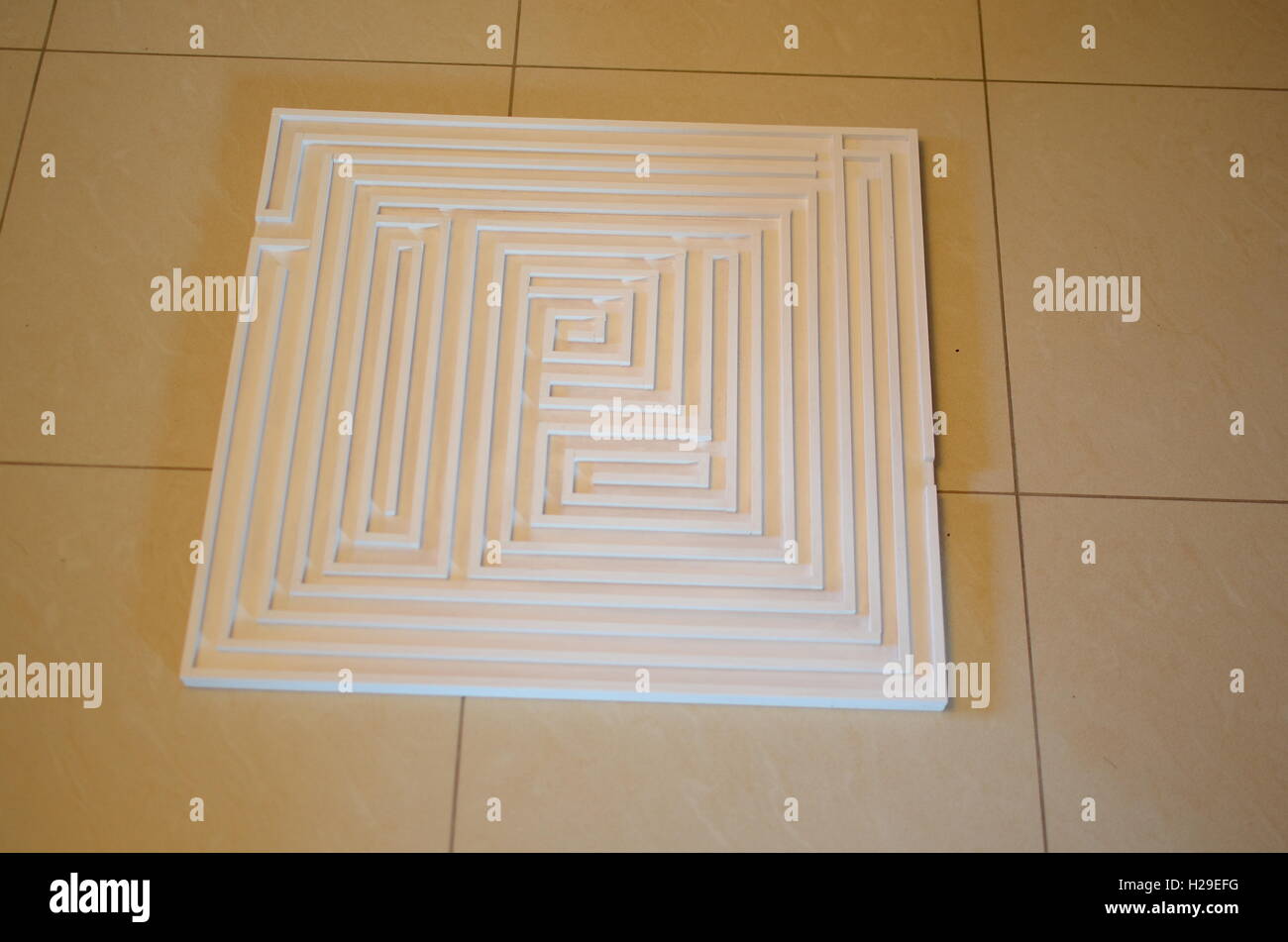 Pictures taken during the construction of handmade wooden labyrinths ...