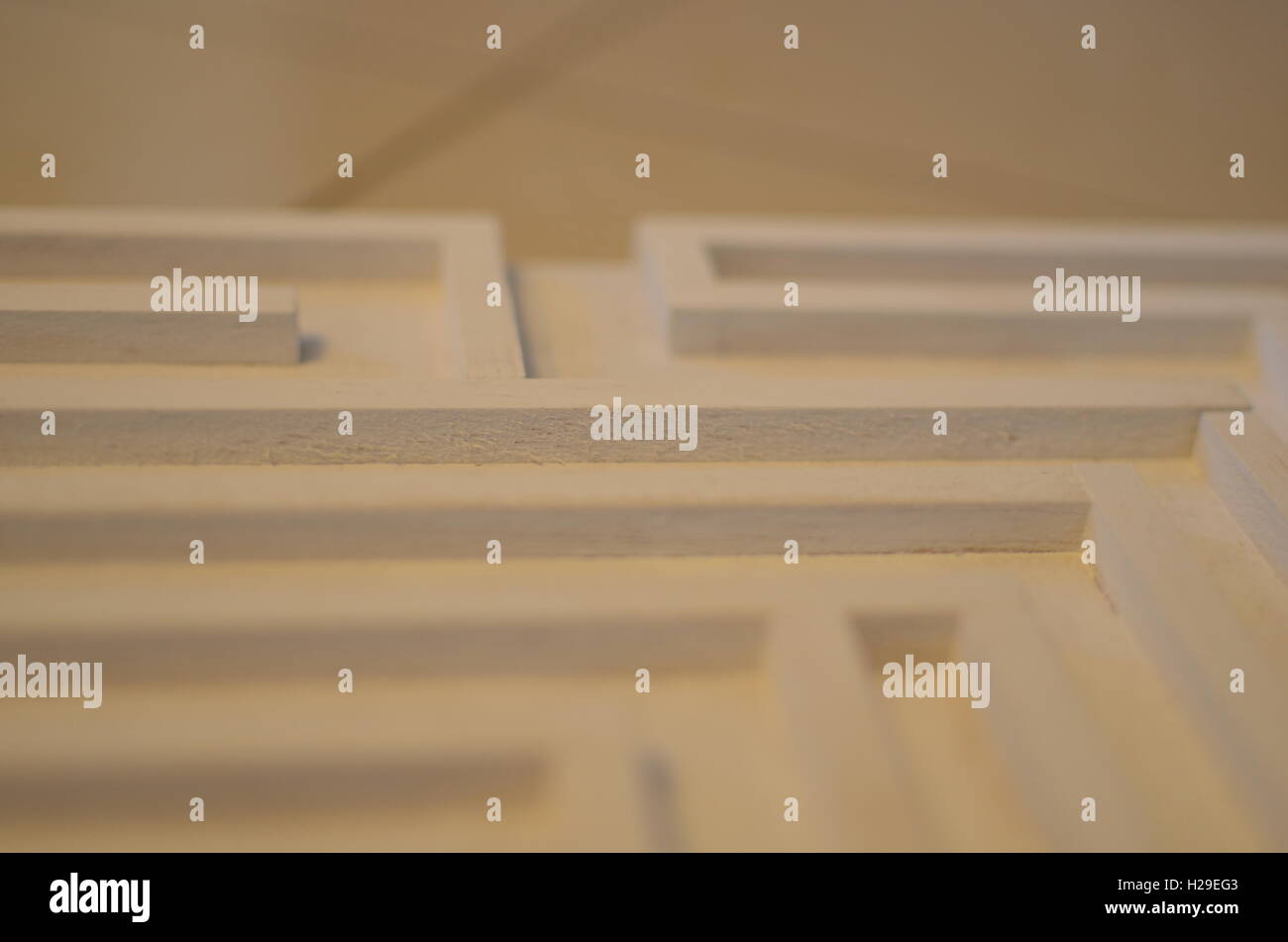 Pictures taken during the construction of handmade wooden labyrinths ...