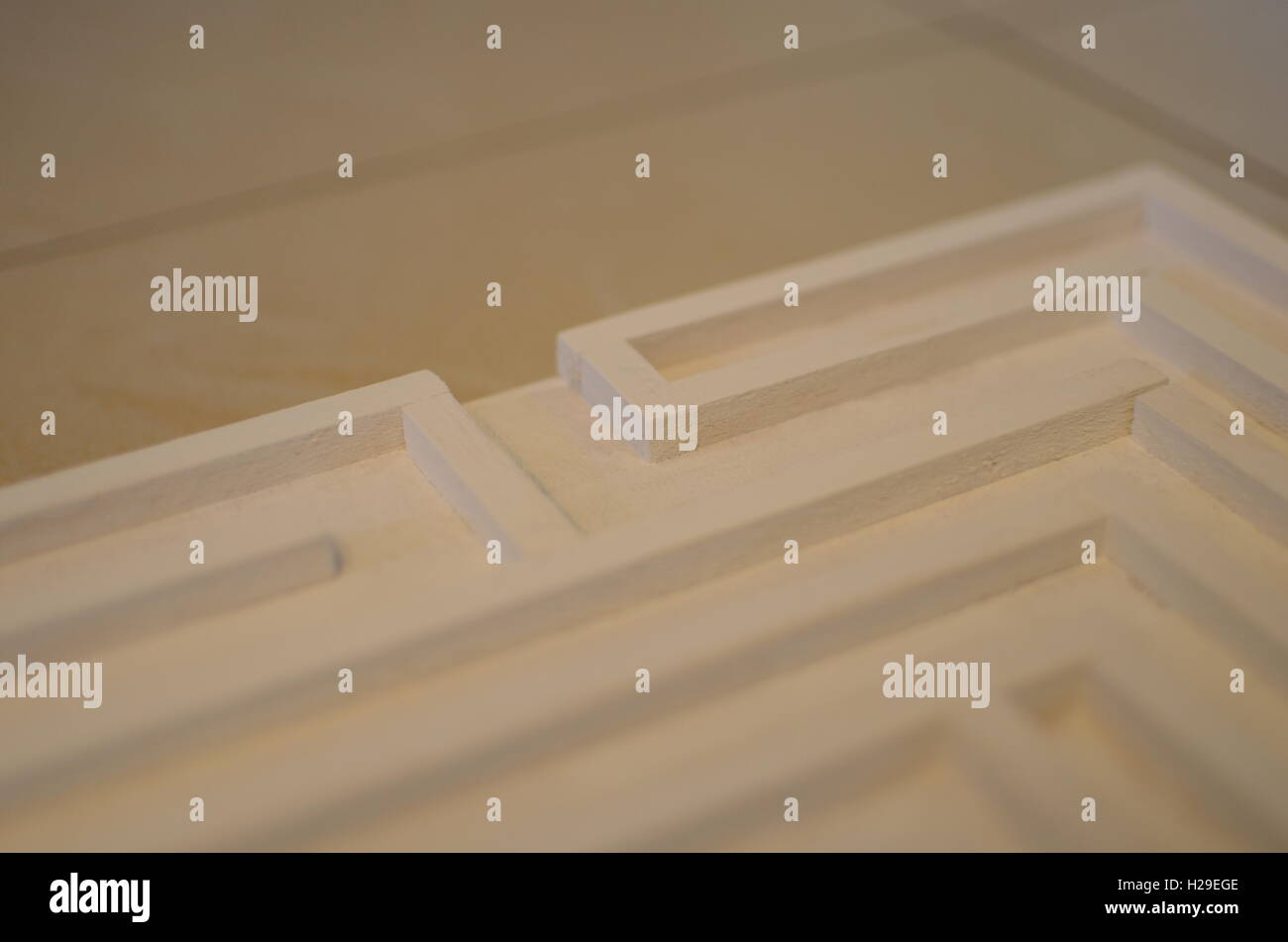 Pictures taken during the construction of handmade wooden labyrinths ...