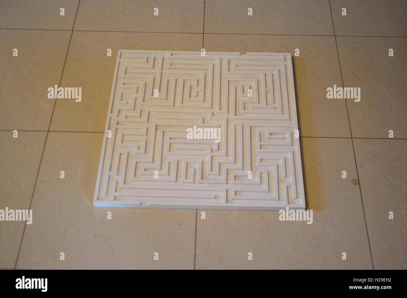 Pictures taken during the construction of handmade wooden labyrinths ...