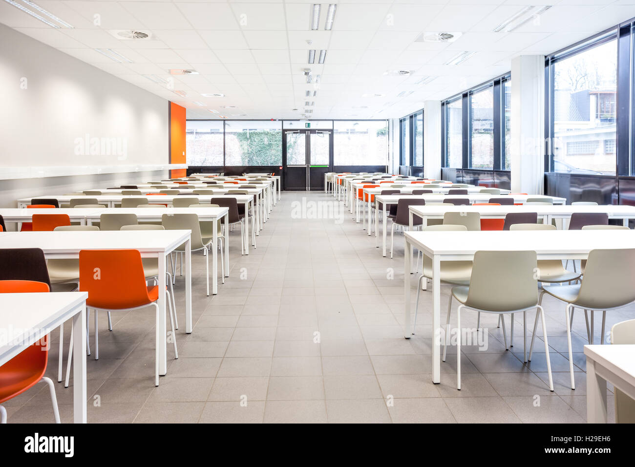 an large dining room in a large building Stock Photo - Alamy