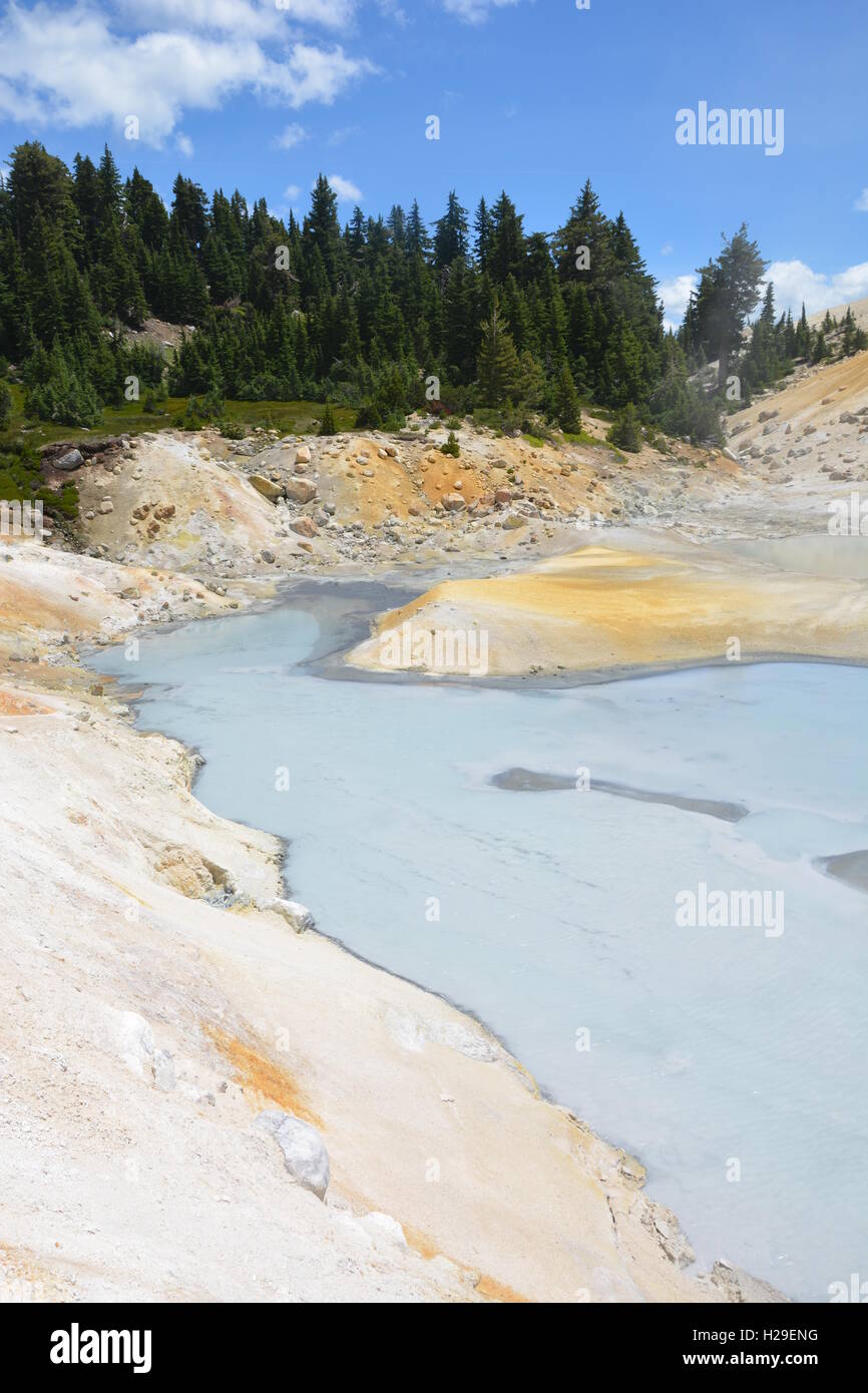 Geothermal area at Lassen Volcanic National Park in California Stock ...