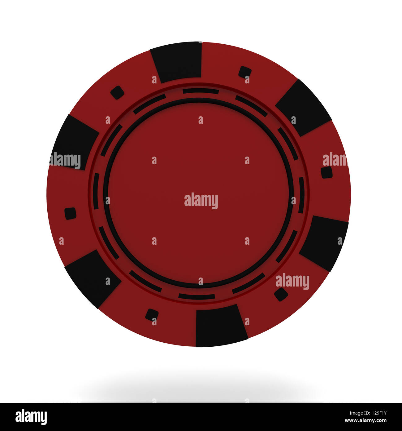 single red casino chip isolated on white background Stock Photo - Alamy