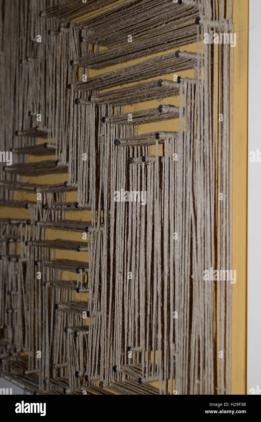 Pictures taken during the construction of handmade wooden labyrinths ...