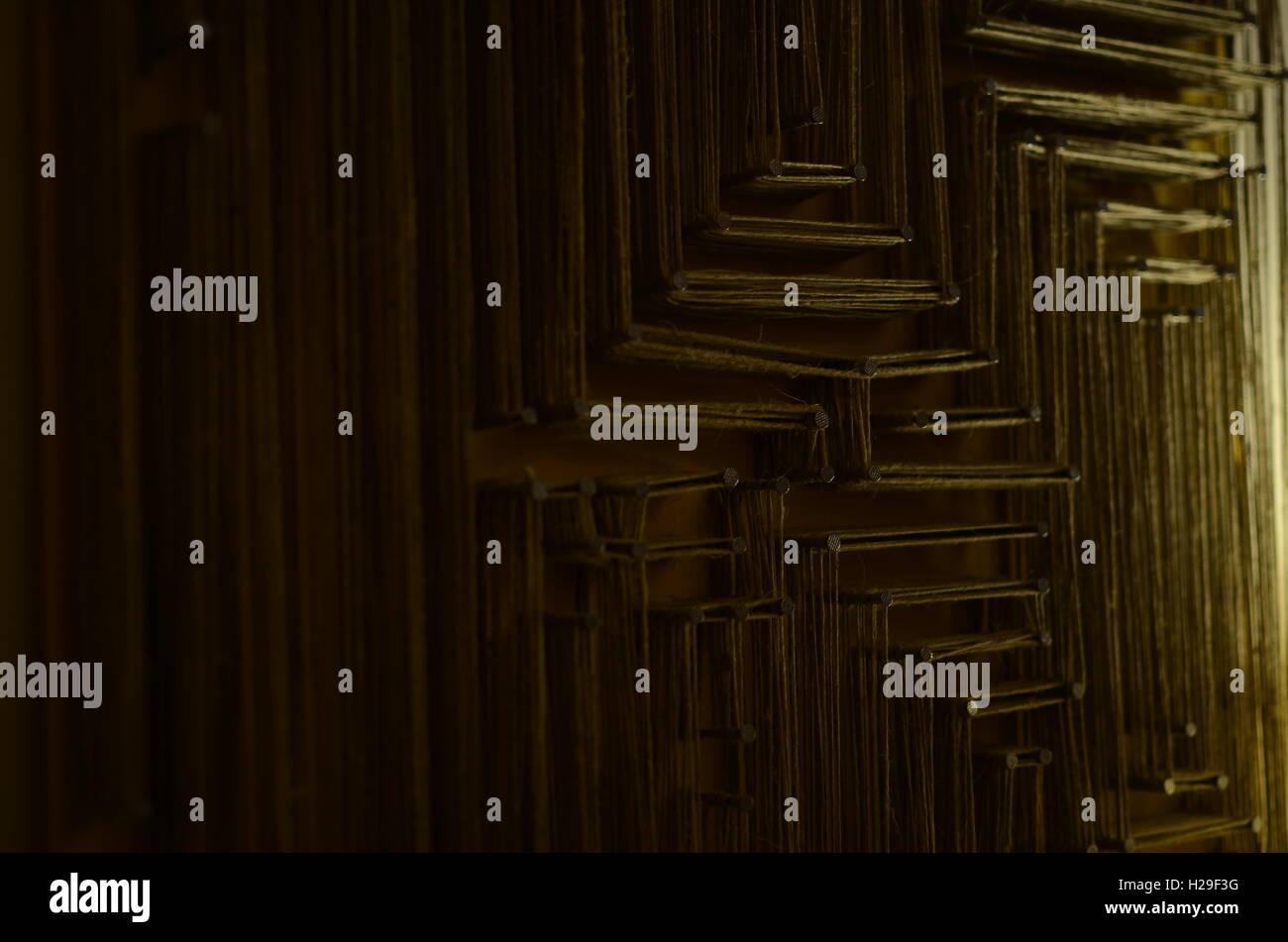 Pictures taken during the construction of handmade wooden labyrinths ...