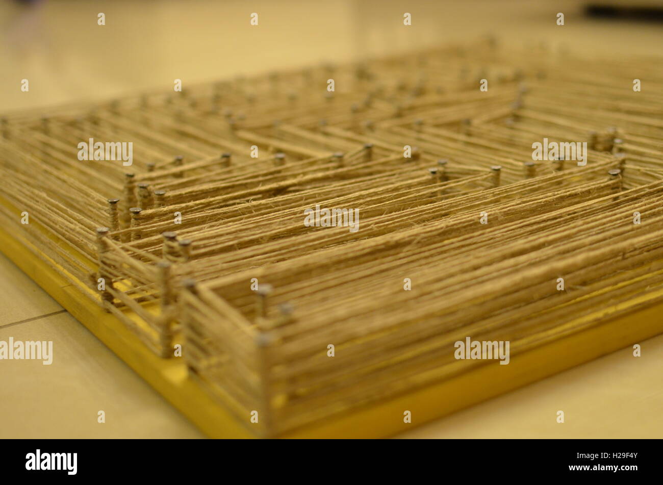 Pictures taken during the construction of handmade wooden labyrinths ...