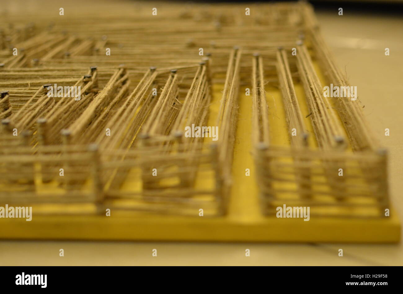 Pictures taken during the construction of handmade wooden labyrinths ...