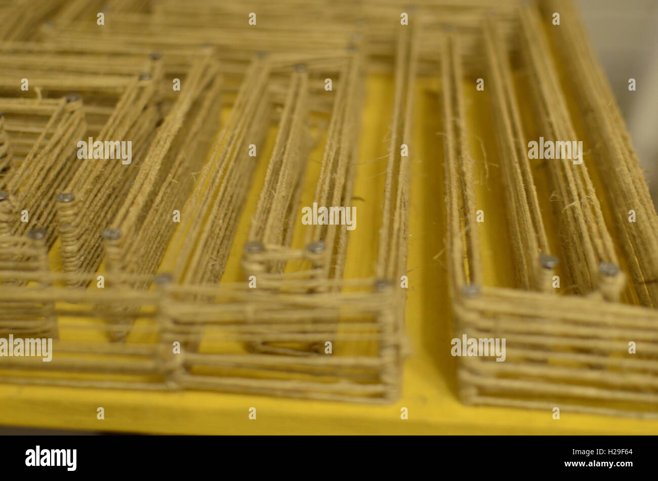 Pictures taken during the construction of handmade wooden labyrinths ...