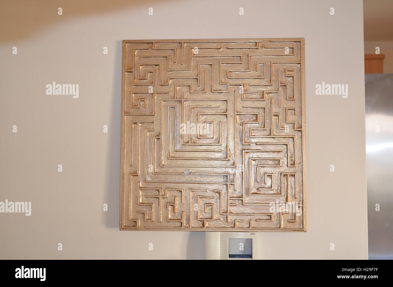 Pictures taken during the construction of handmade wooden labyrinths ...