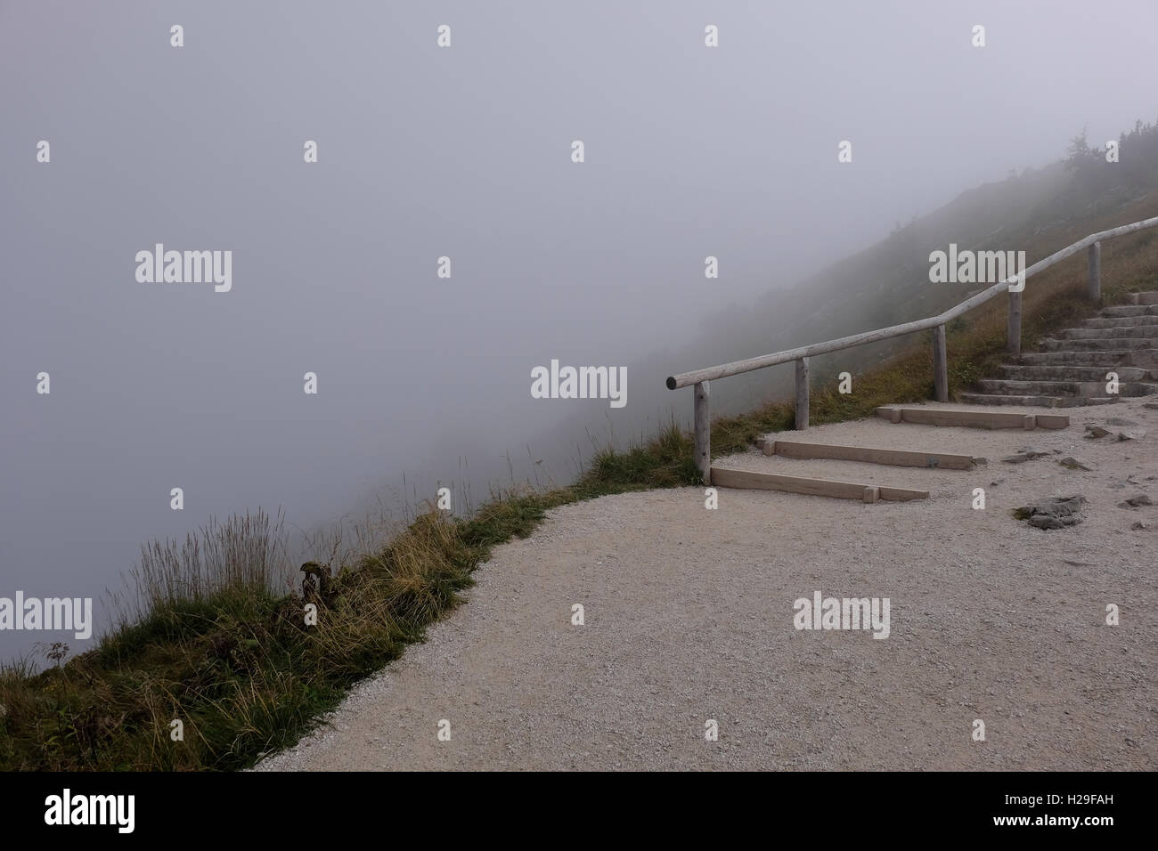 Stairs in the Alps. Hitler's Eagle's Nest at Obersalzberg in ...