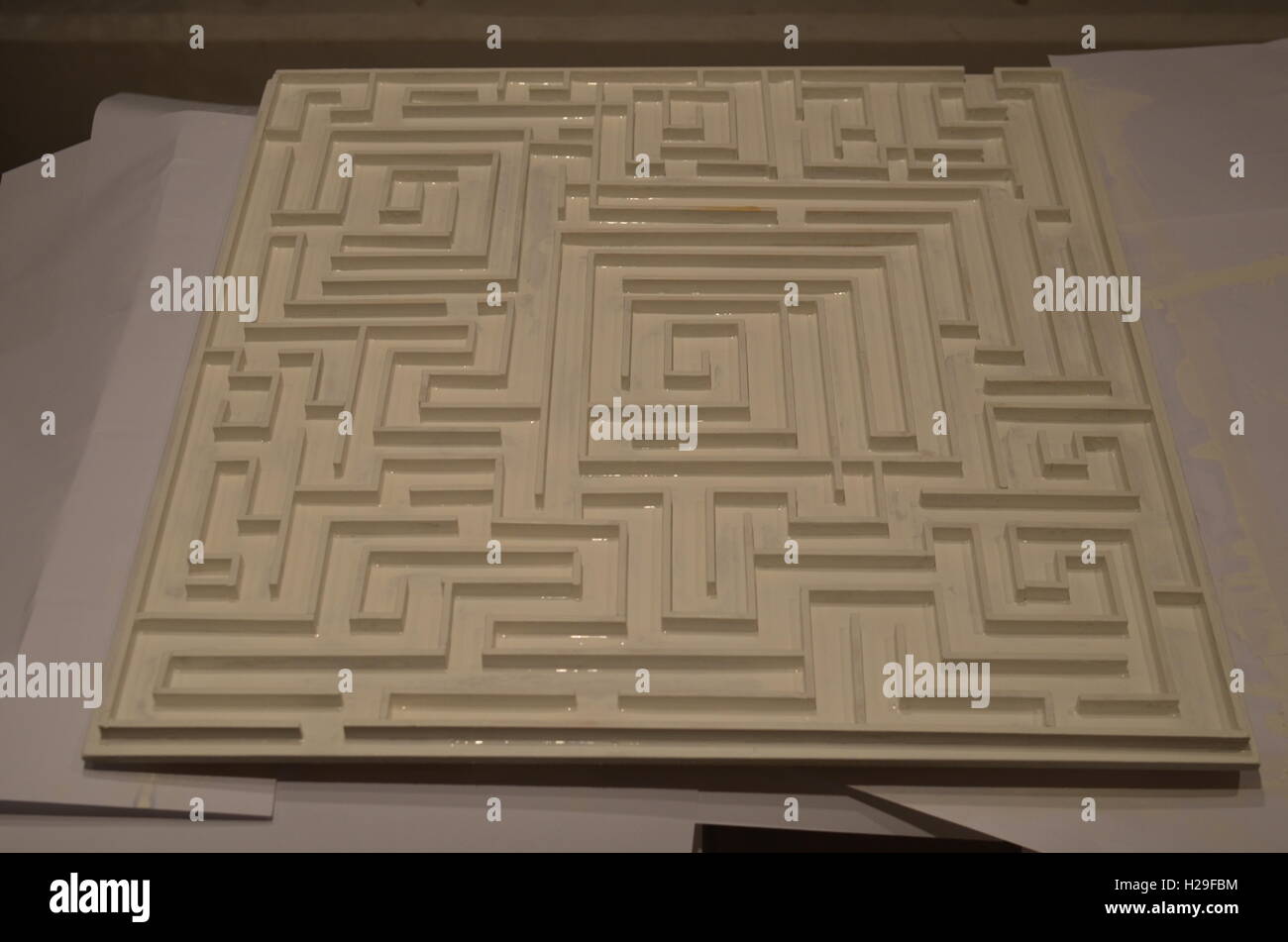 Pictures taken during the construction of handmade wooden labyrinths ...