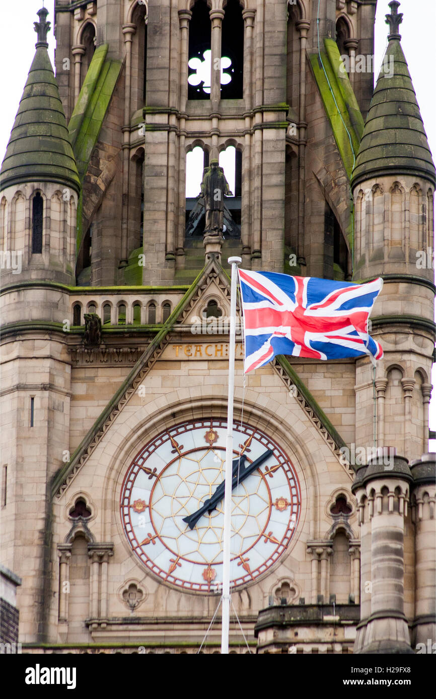 Union Jack Flag at Manchester Town Hall Stock Photo - Alamy