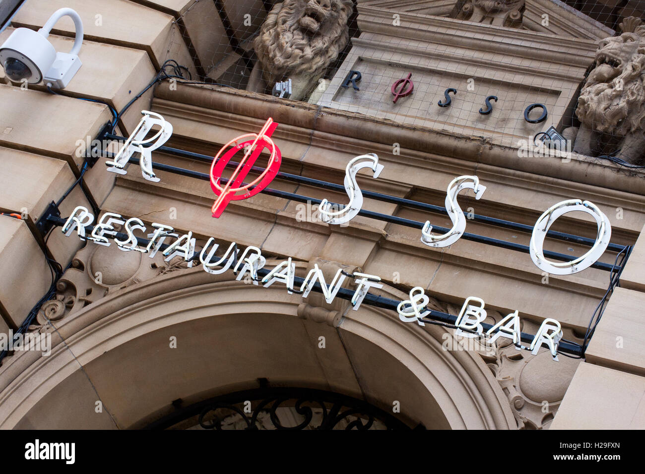 Rosso Restaurant and Bar, Manchester Stock Photo - Alamy