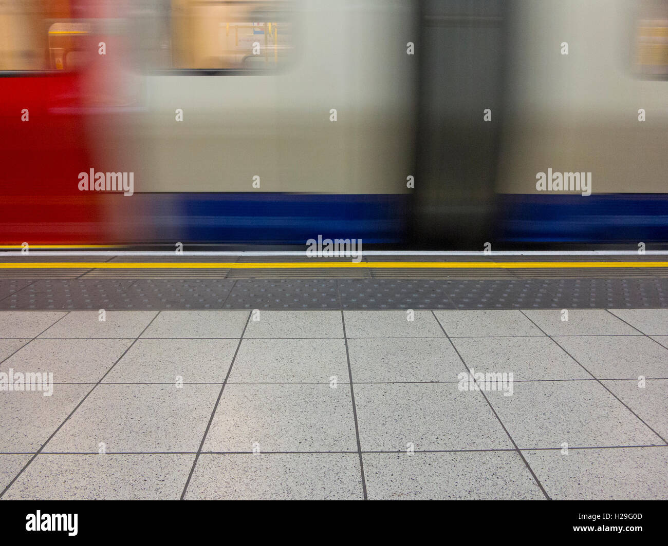 An approaching tube train in London Stock Photo - Alamy