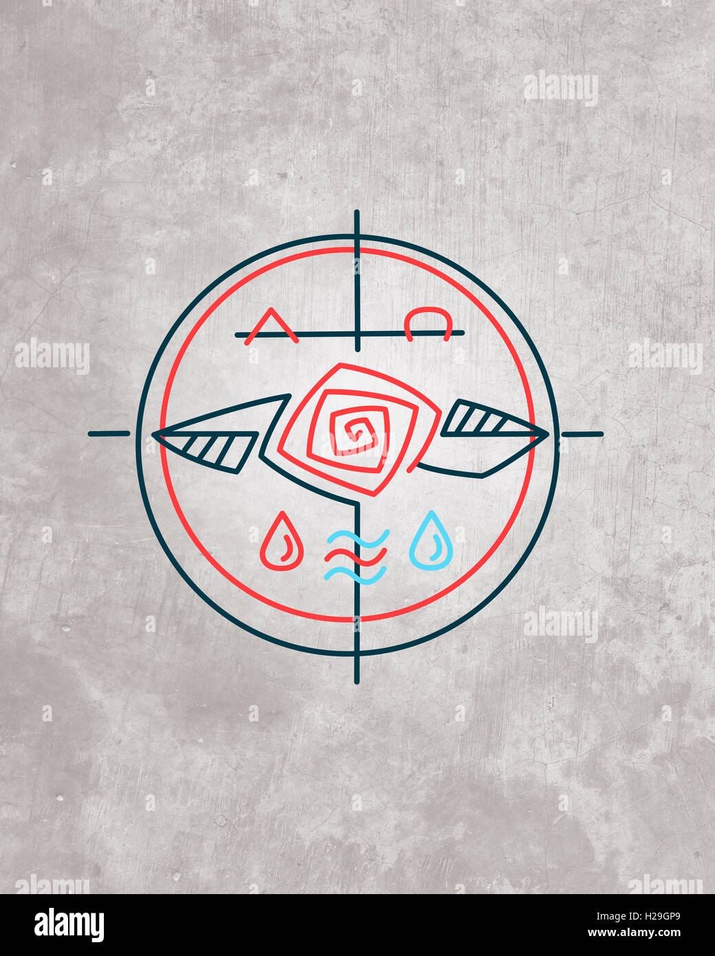 Hand drawn vector illustration or drawing of a contemporary religious ...
