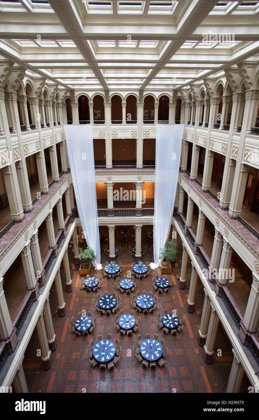 The interior of the historic Landmark Center building in St. Paul ...