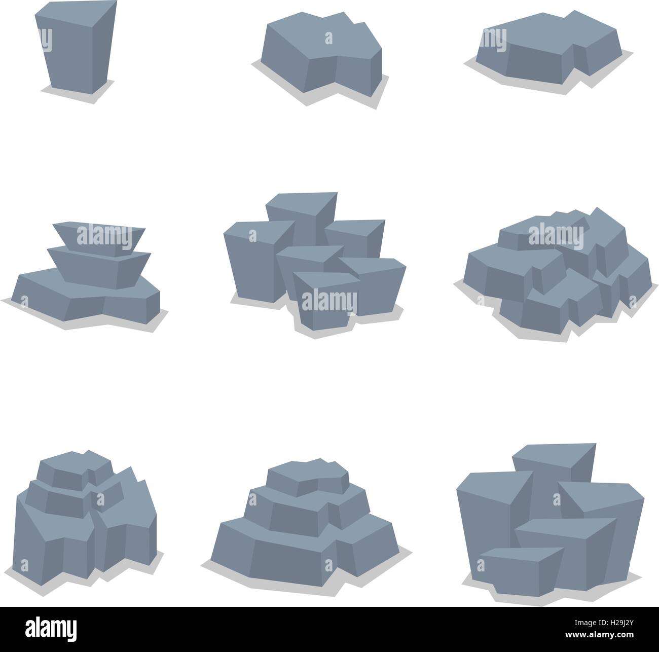 Set of stone style vector art Stock Vector Image & Art - Alamy