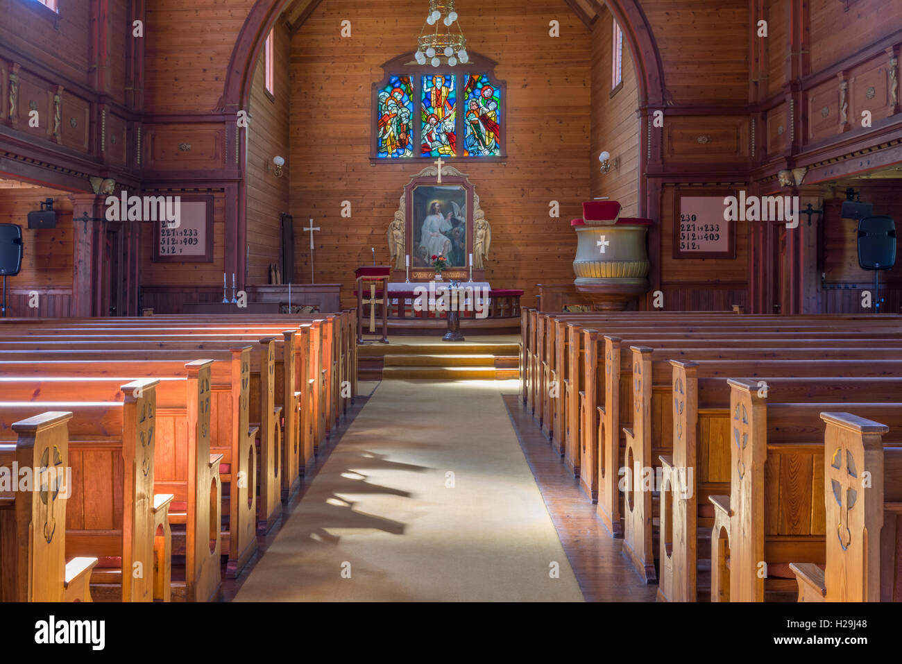 Olden village Church Nordfjord Norway June 2016 Stock Photo - Alamy