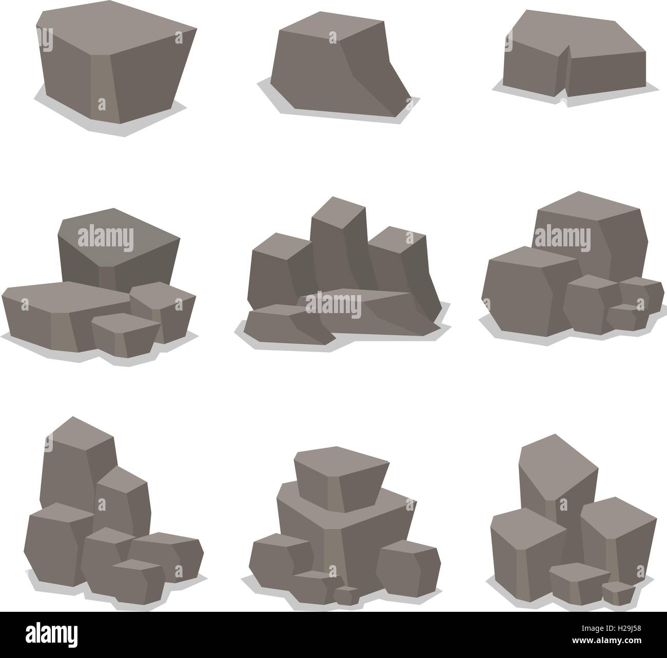 Object stone set vector art Stock Vector Image & Art - Alamy