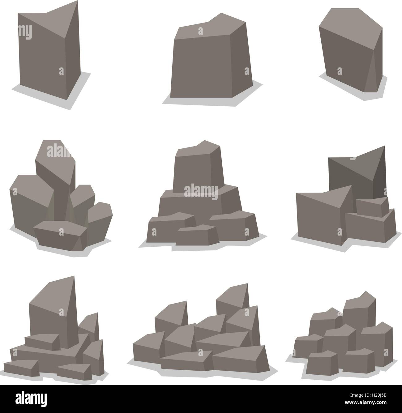 Illustration of stone set vector Stock Vector Image & Art - Alamy