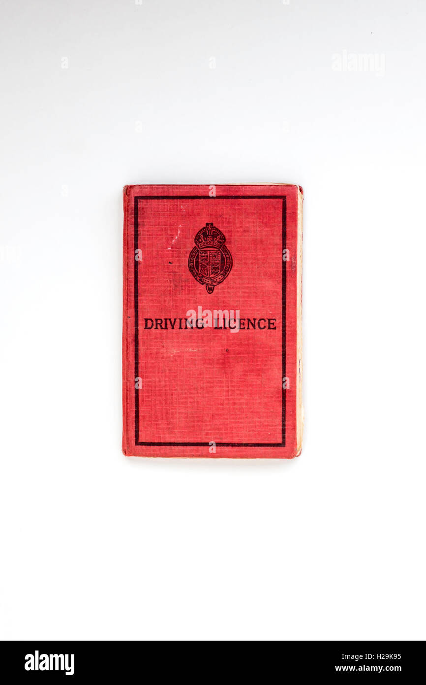 UK Driving Licence issued in World War two 1940s Stock Photo - Alamy