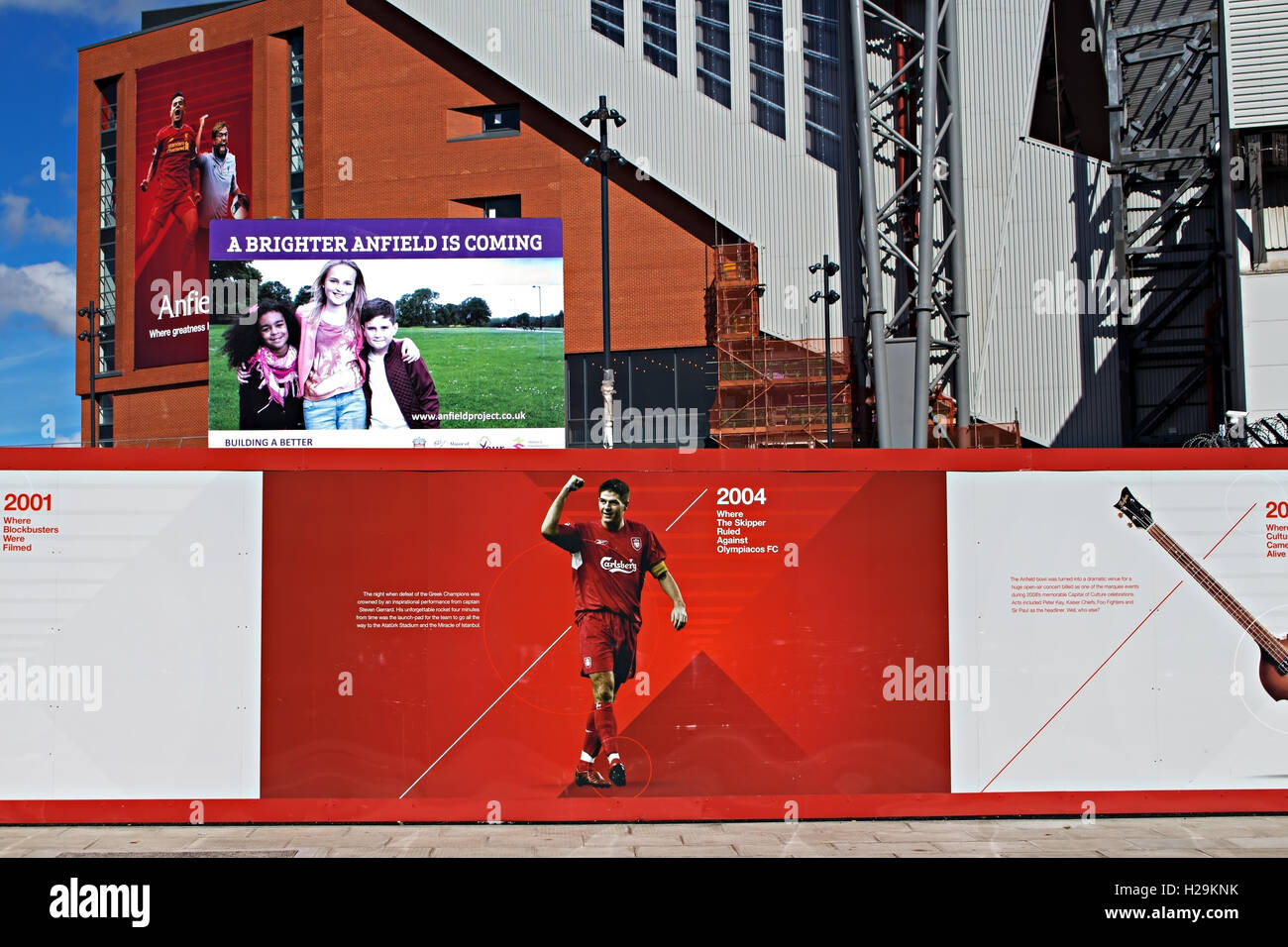 Liverpool Football Club's new stand nearing completion Stock Photo - Alamy