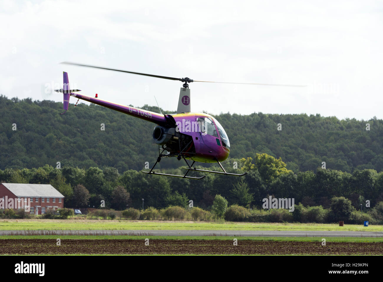 Robinson R22 Beta helicopter (G-TOSH) at Wellesbourne Airfield, UK ...