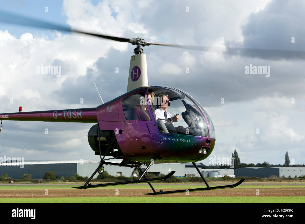 Robinson R22 Beta helicopter (G-TOSH) at Wellesbourne Airfield, UK ...