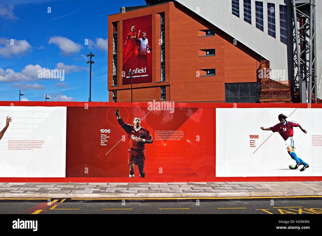 Liverpool Football Club's new stand nearing completion Stock Photo - Alamy