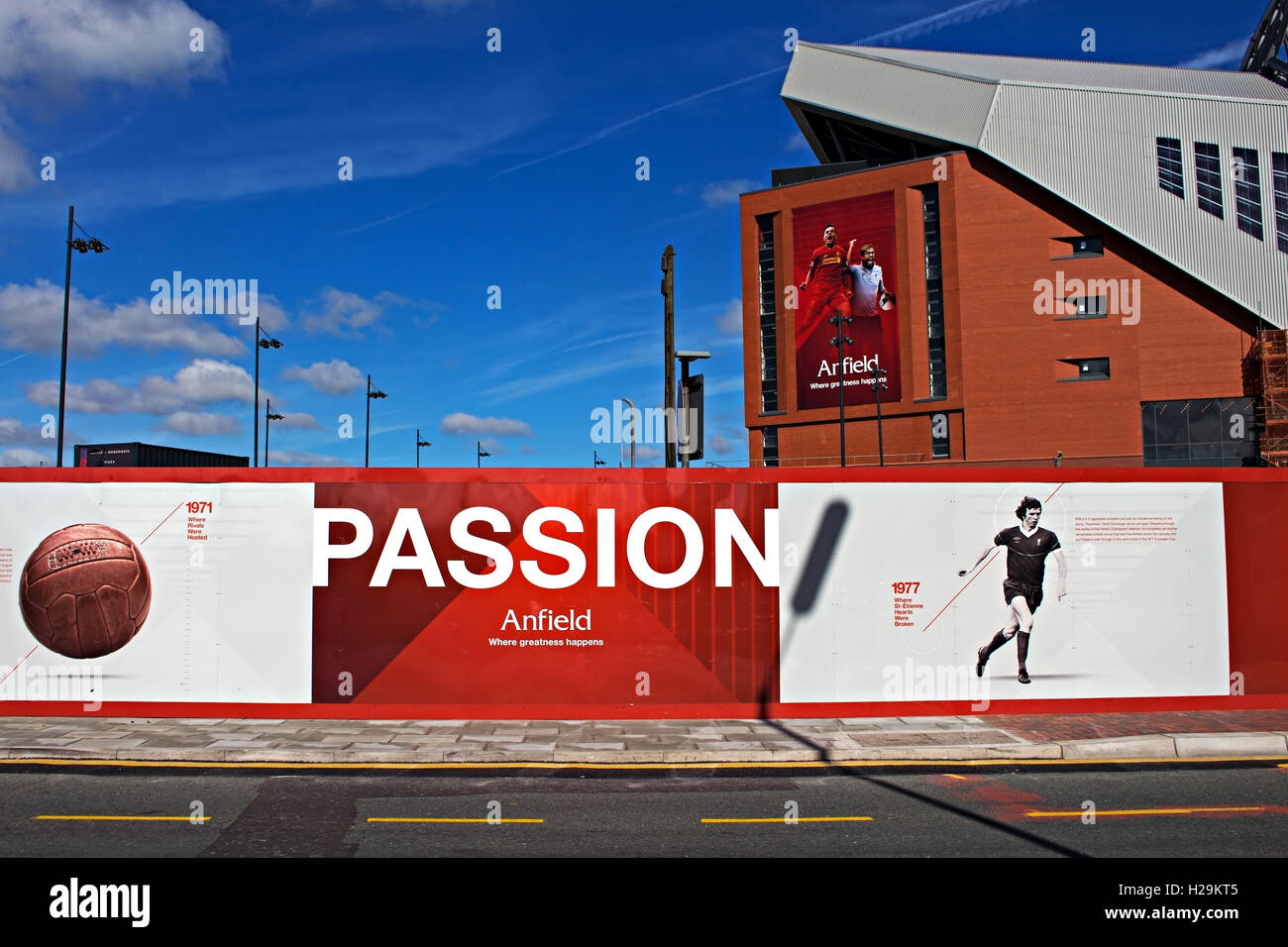 Liverpool Football Club's new stand nearing completion Stock Photo - Alamy