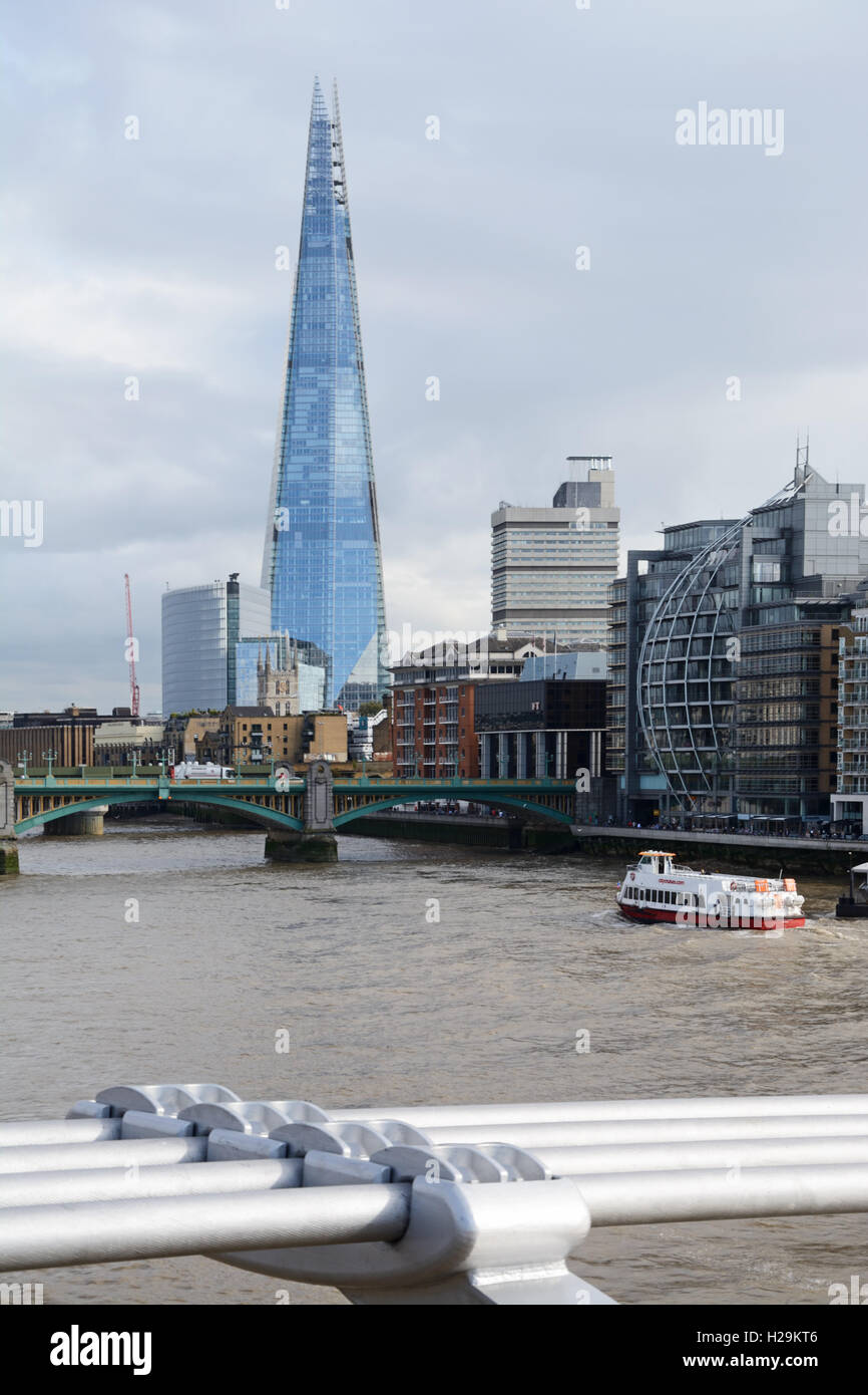 The Shard from Millennium Bridge Stock Photo - Alamy