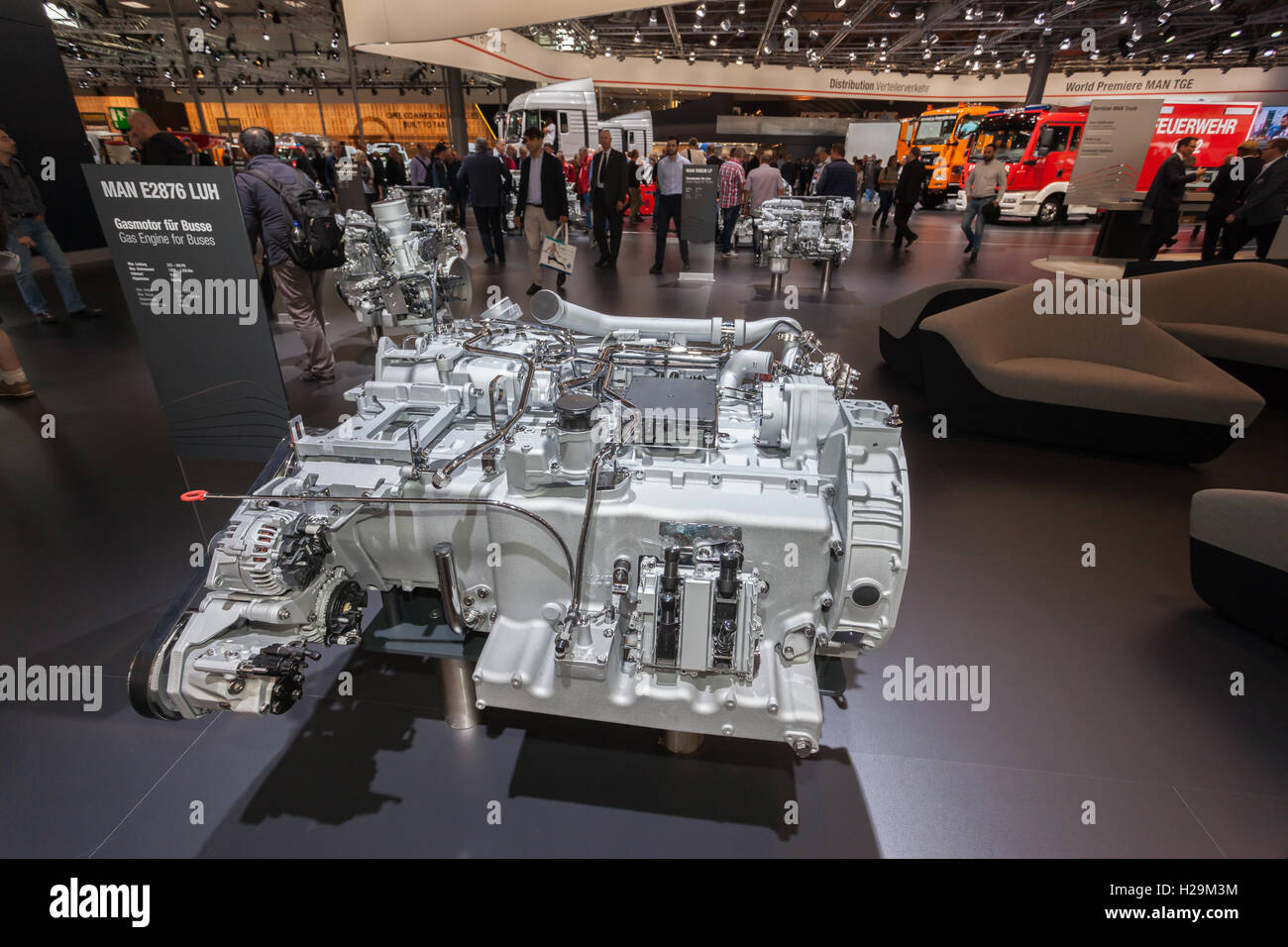 New MAN gas engine for buses Stock Photo - Alamy