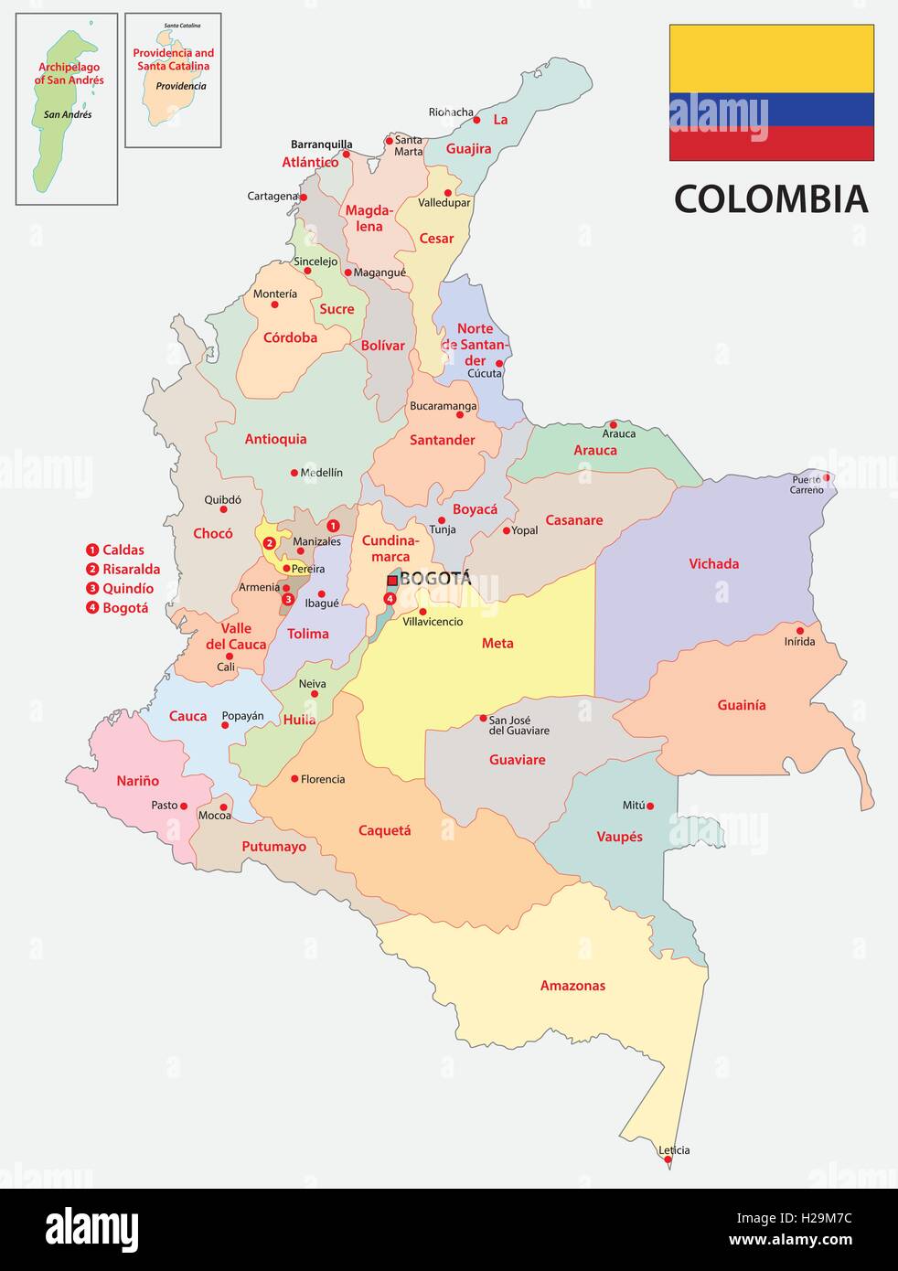 Cali colombia map hi-res stock photography and images - Alamy