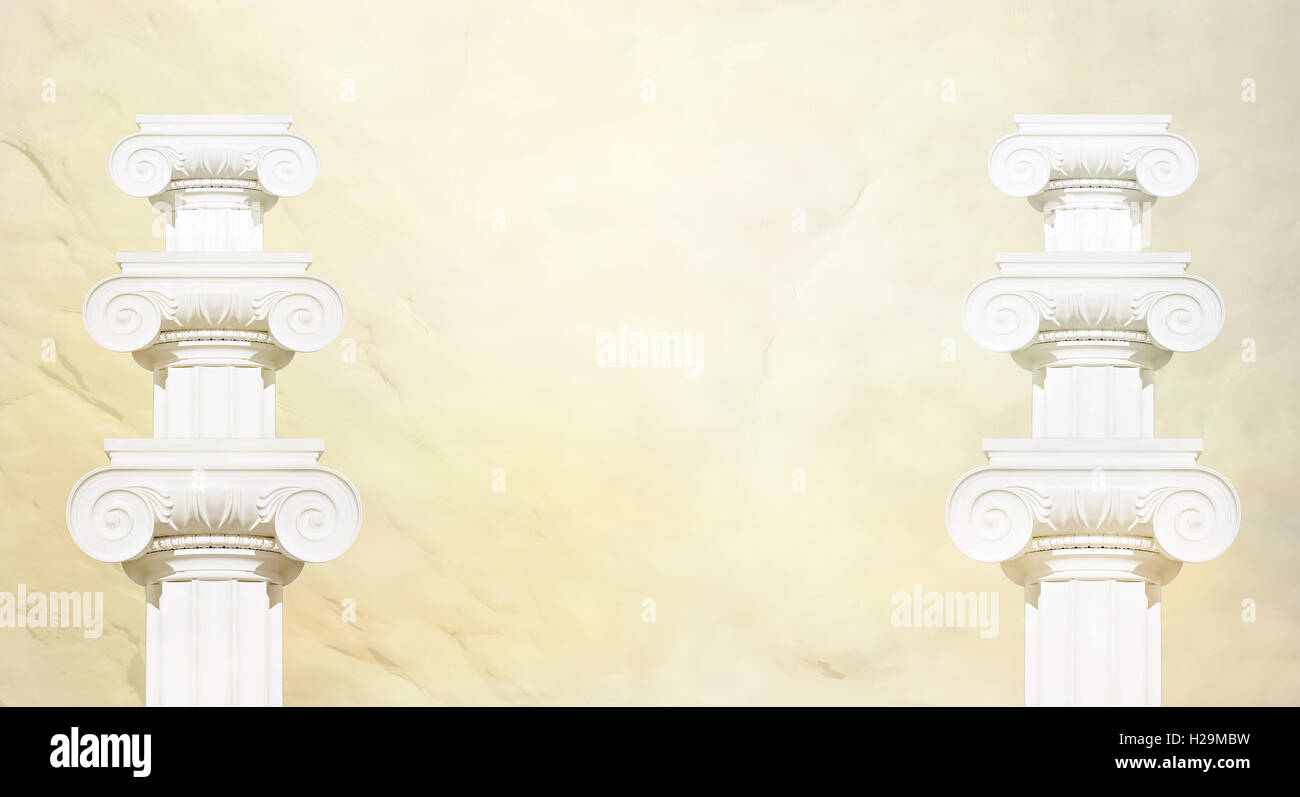 Three classical columns hi-res stock photography and images - Alamy