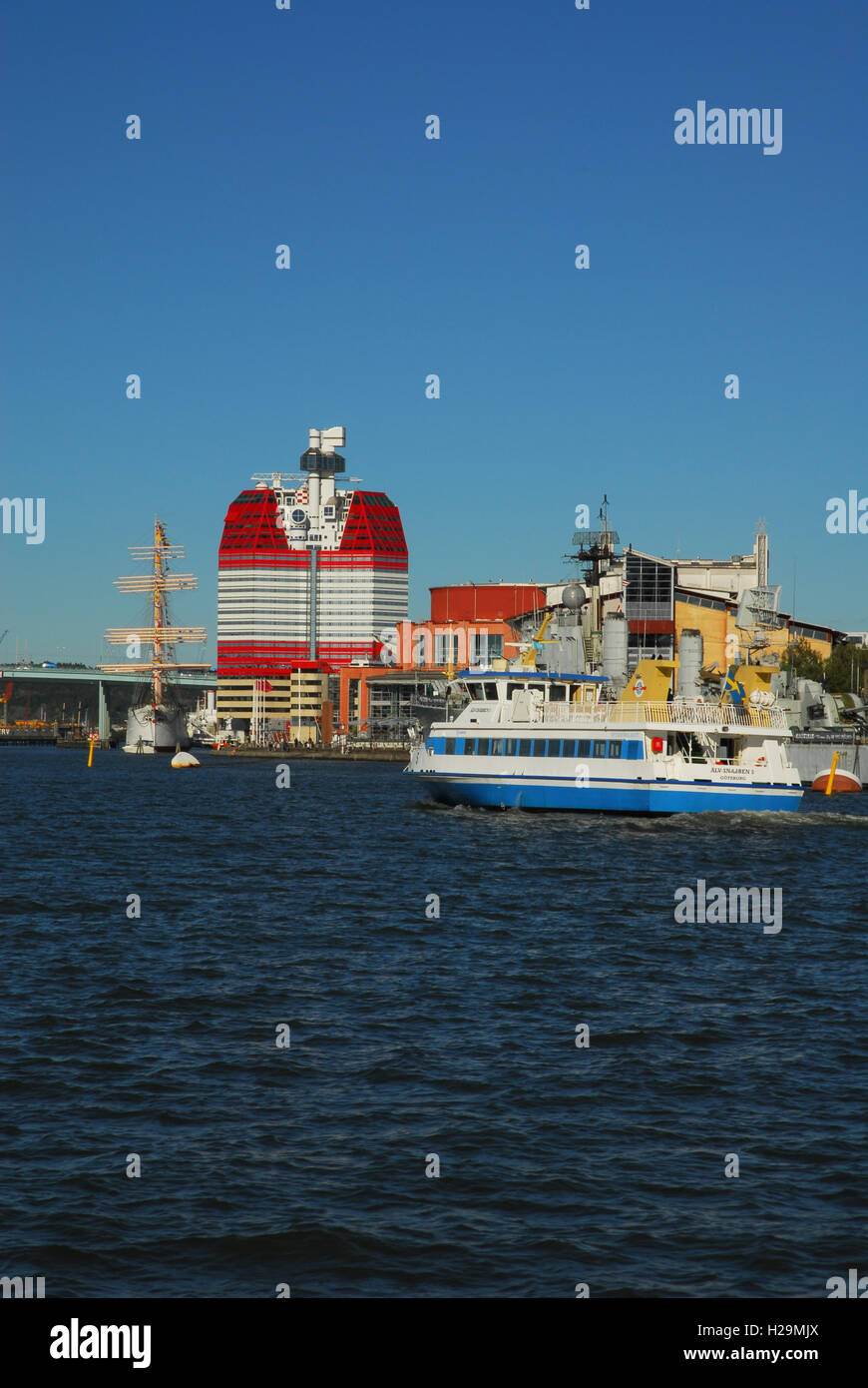 Sweden, Gothenburg, Goteborg, Viking Tall Ship, Ferry, Skanskaskrapan ...