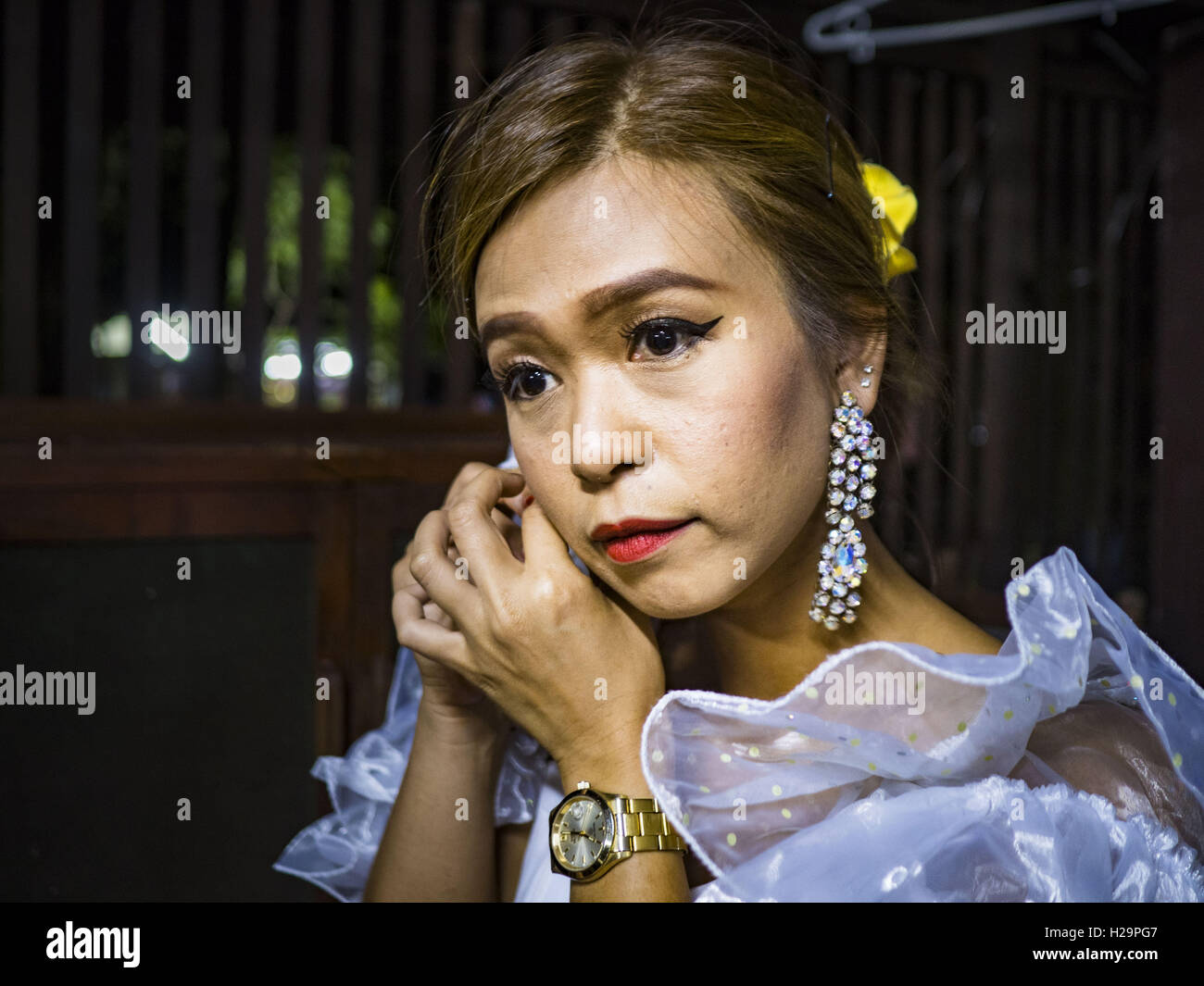 Bangkok, Bangkok, Thailand. 25th Sep, 2016. Likay performers put on ...