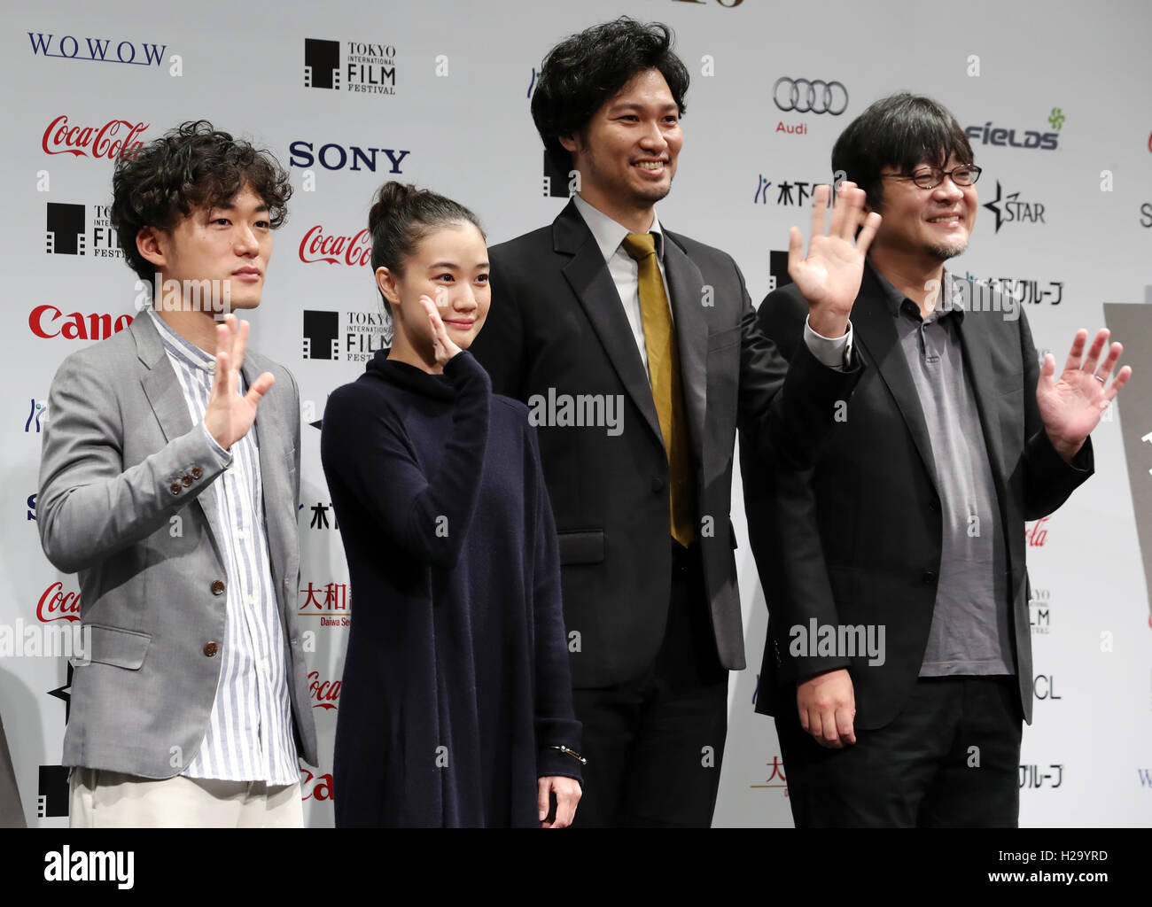 Tokyo, Japan. 26th Sep, 2016. (L-R) Japanese film director Daigo Matsui ...