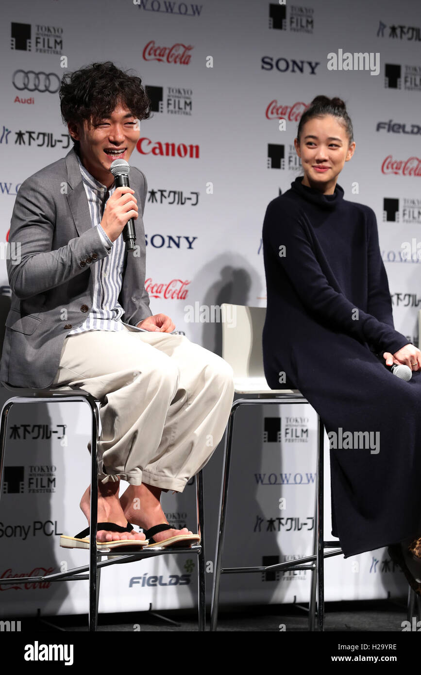 Tokyo, Japan. 26th Sep, 2016. Japanese film director Daigo Matsui (L ...