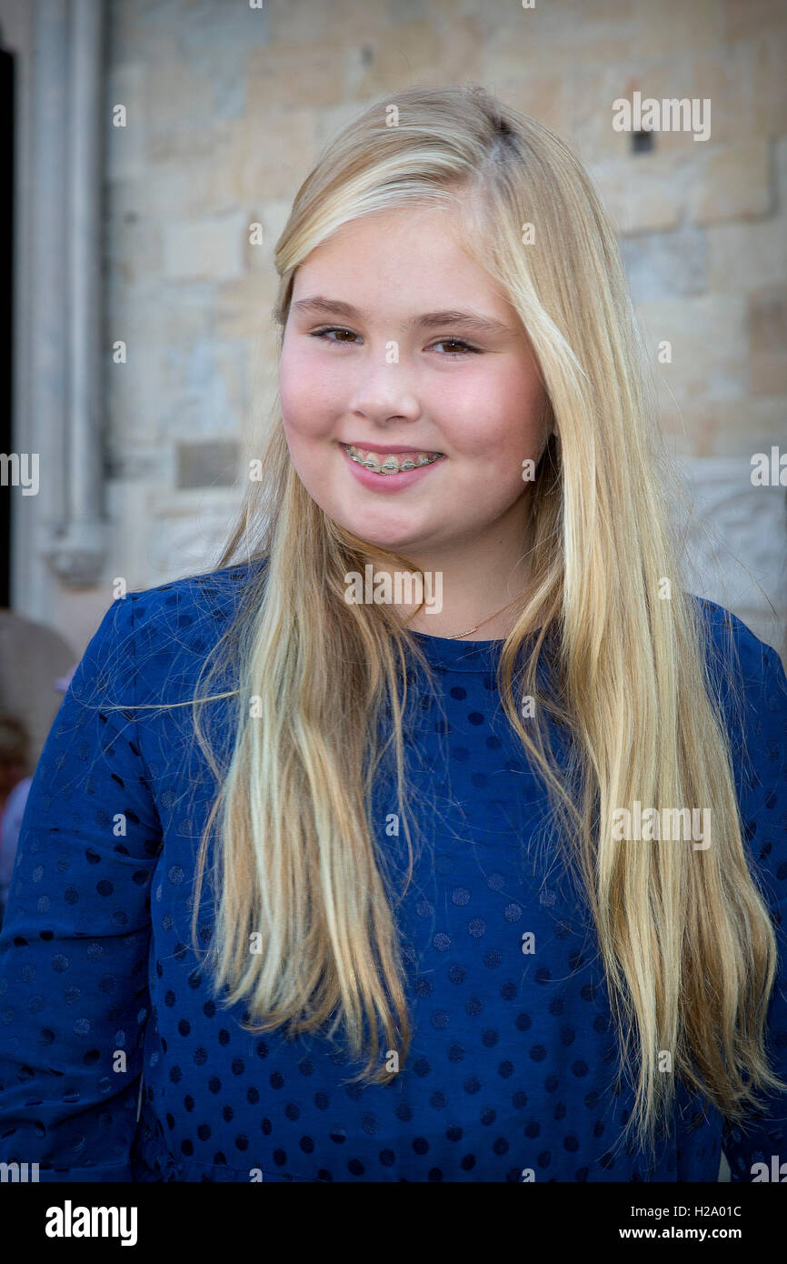 Parma, Italy. 25th Sep, 2016. Princess Amalia attends the christening ...