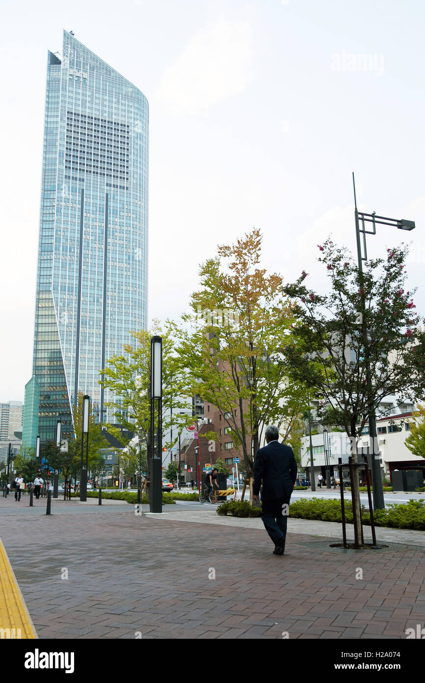 A man walks along newly opened section of Loop Road No. 2 between ...