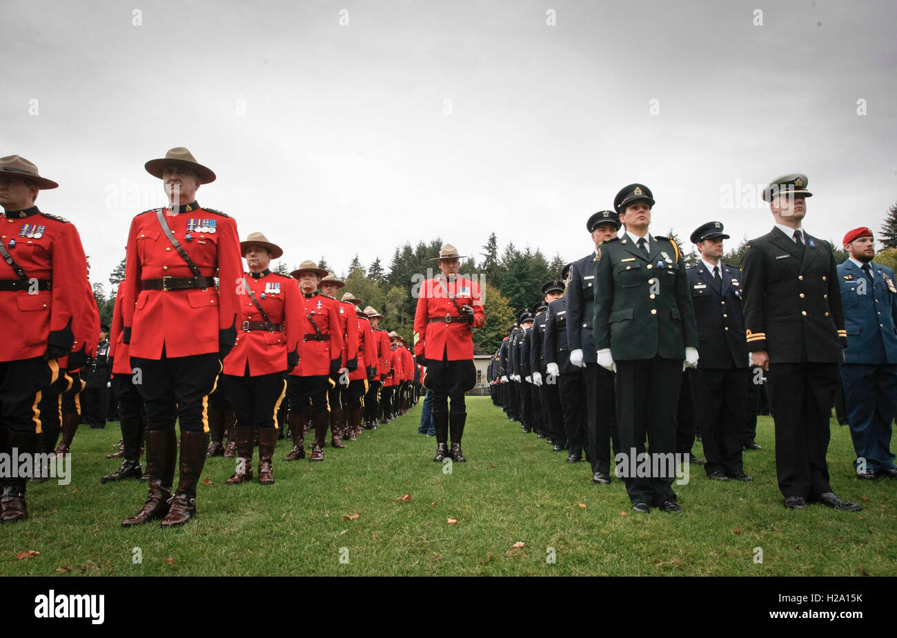 Vancouver, Canada. 25th Sep, 2016. Police officers from different ...