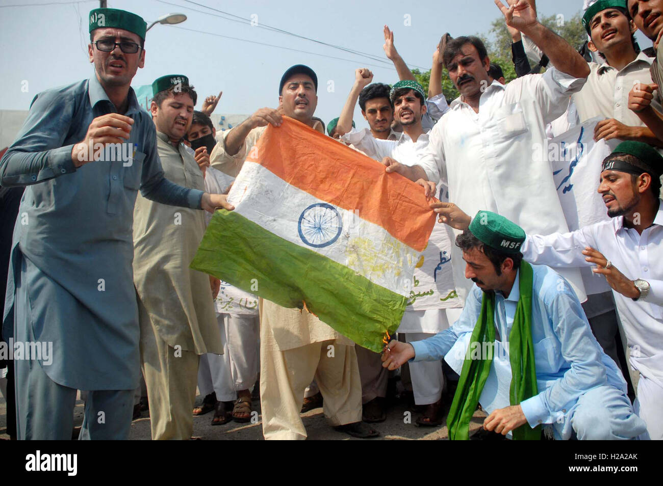 Activists of Muslim Students Federation (MSF) are protesting against ...